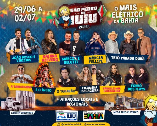 Prefeitura divulga programação completa do São Pedro de Iuiu 2023 ...